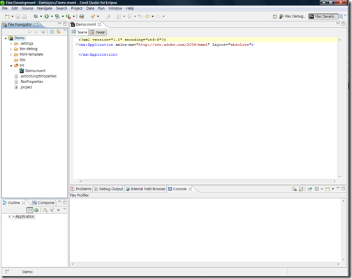 阿莫的學習旅程: Zend Studio入門(四)：建立第一個Flex Project